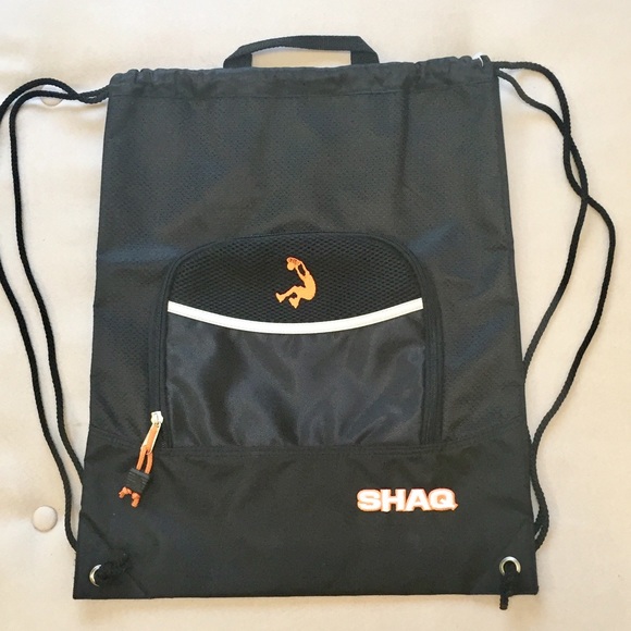 Shaquille O’Neal | Bags | Shaquille Oneal Shaq Black Drawstring Bag ...